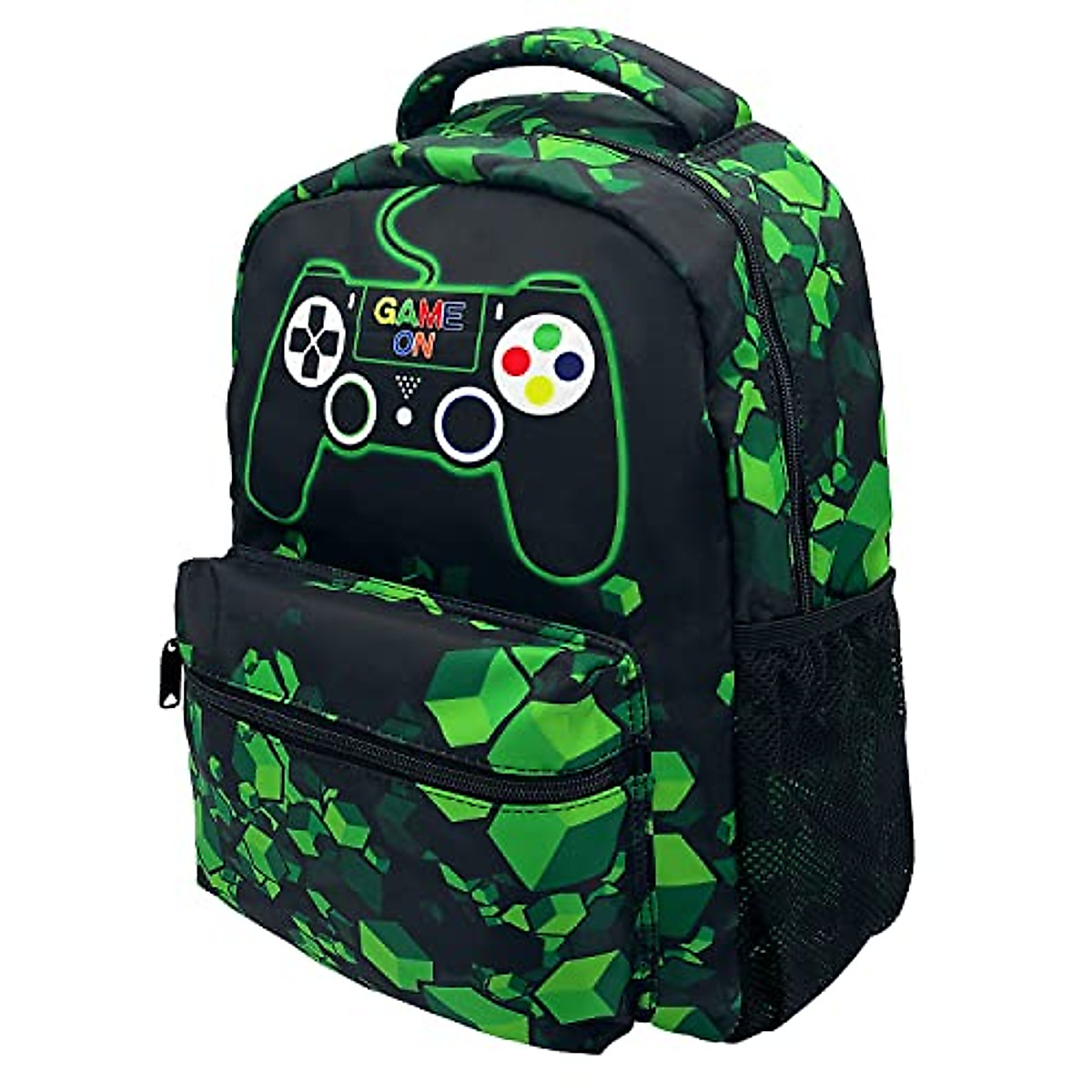 TONGRUIQ Video Game Funny Backpack, large 17-inch Laptop Travel Laptop Daypack School Bag with Multiple Pockets for Men Women Boys Girls