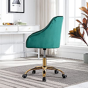 HomSof Home Office Desk Chair Modern Velvet Office Computer Chair Height Adjustable Mid-Back Task Chair