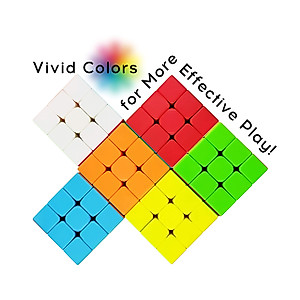 INTEGEAR Speed Cube 3x3 Stickerless with Stand and Tutorial – Easy Turning, Smooth Play, Durable Magic Puzzle Toy for Kids and Adults