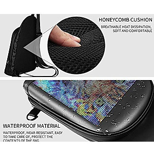 Tesinll DIY Fashion Chest Bag With LED Full-Color Screen,Casual Daypack Backpacks,Fanny Pack,Crossbody Bags for Men.