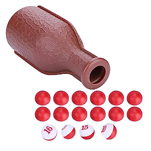 Billiards Dice, Brown Perfect Billiards Accessory Rubber Dice Bottle, for Kelly, Pea and Pill Pool and Others