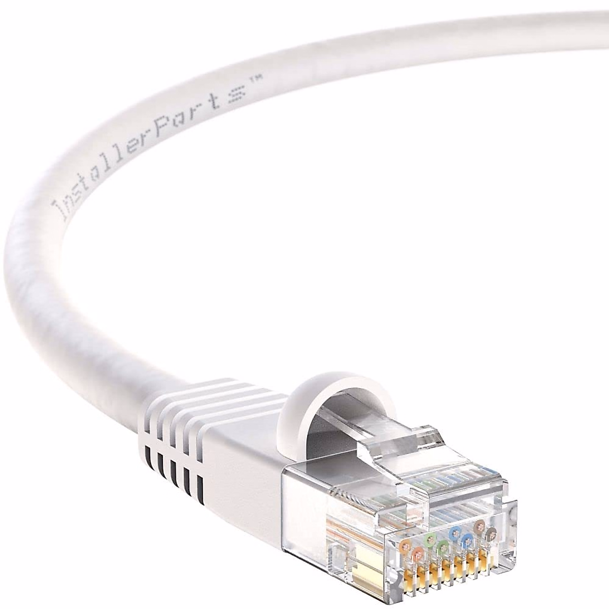 InstallerParts CAT6 Cable UTP Booted [White] - [12 FT] - [1 Pack] - Professional Series - 10Gbps, Cat6 Patch Cable, Cat 6 Patch Cable, Cat6 Ethernet Cable, Network Cable, Internet Cable