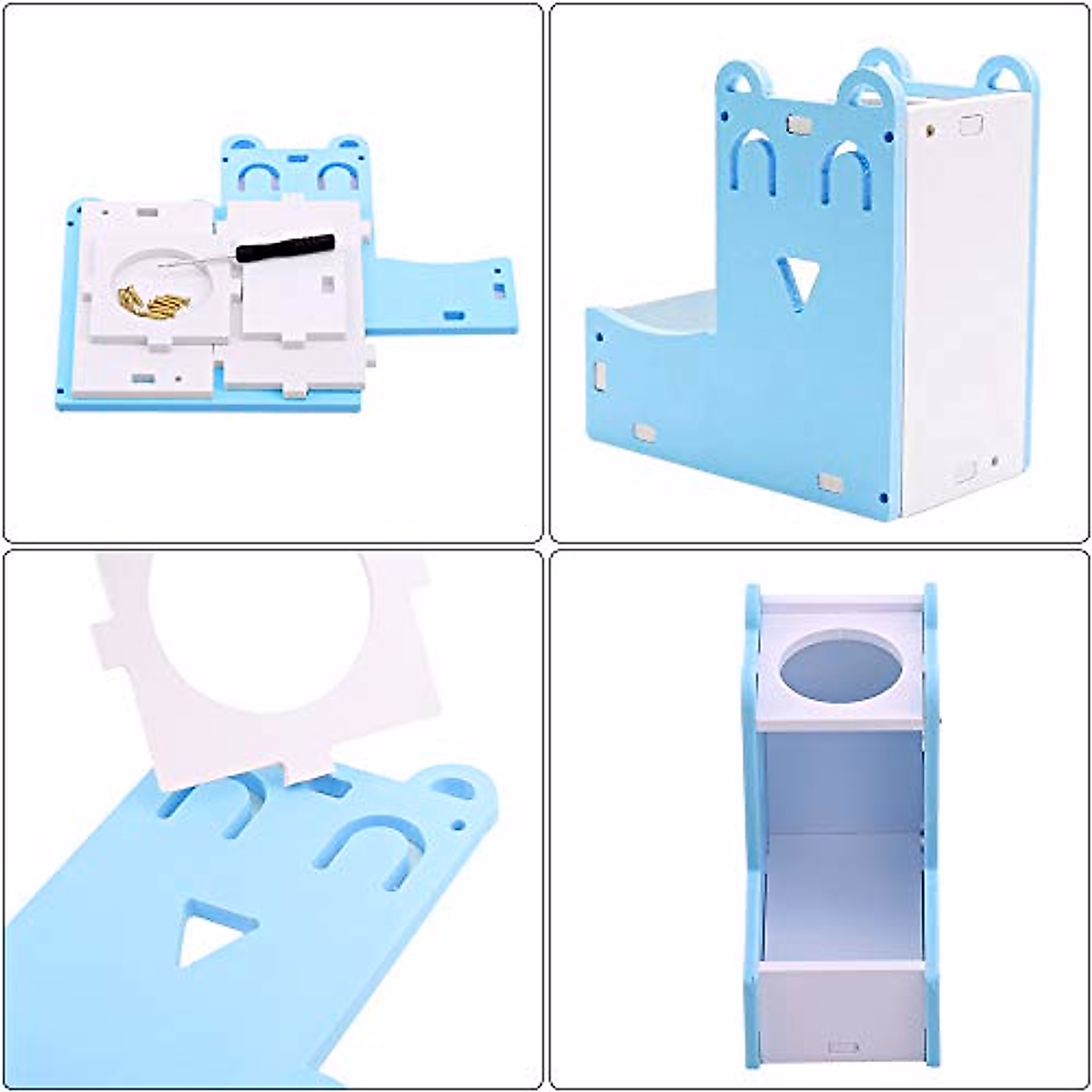 Yitokmc Hamster Water Bottle with Stand Holder Aquarium Cage Accessories Small Animal Pet Water Bottle for Hamster Hedgehog Mouse Gerbil Guinea Pig Bunny Rat Water Feeder Automatic Drinking Bottle