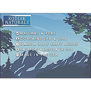 Kodiak Naturals, 32 oz Wild Alaskan Salmon Oil Formula - Balanced Blend of Pure Fish Oils, with EPA and DHA from Wild-Caught Fish, Support for Skin & Coat, Immune & Heart Health, and Joints