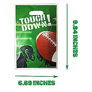 Oringaga 50 PCS Football Theme Plastic Bags/Souvenir Gift bags/Gift Bags Party Supplies Bags Party Supplies Decoration Suitable for Football Theme Parties