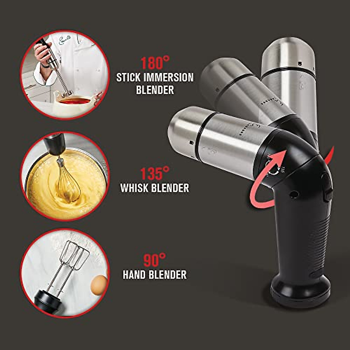 Emeril Everyday Blender & Beyond Immersion Hand Blender, Cordless with Charging Station, Whisk and Double Beater Included.