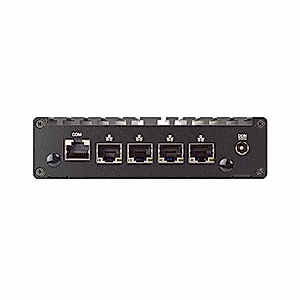 Jetway HBJC430U941-316B Celeron N3160 Fanless IoT Gateway Mini PC, 4 x GbE LAN (8GB Memory, No OS)