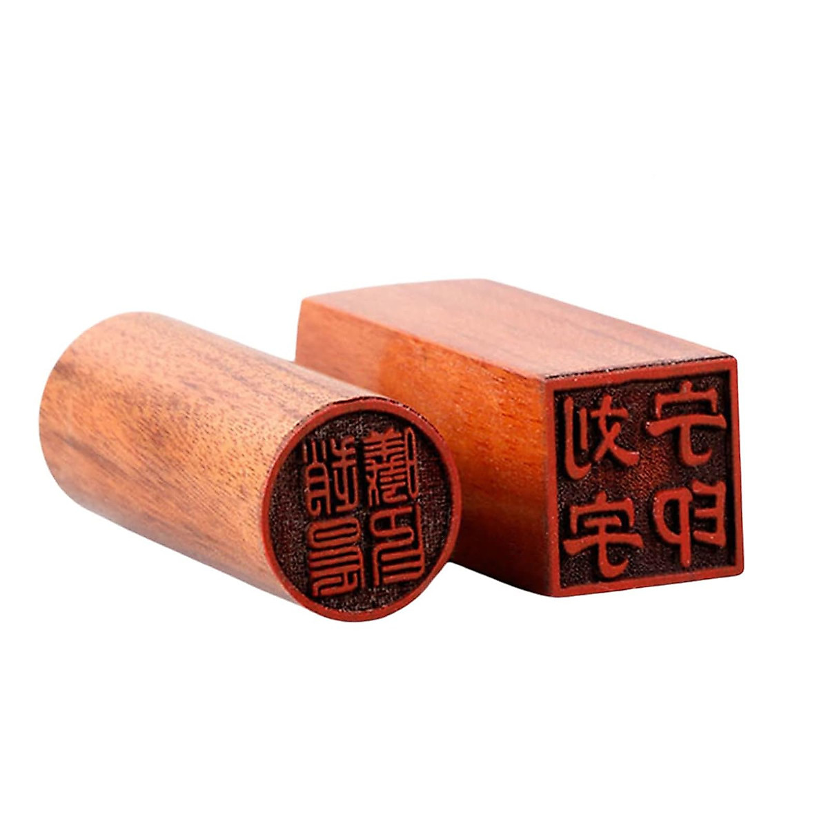 Japanese Name Stamps,Wood Japanese Hanko Chop Chinese Custom Wood Stamps,Name Stamp Japanese Stationery Chinese Name Seal Round Square to Choose(Various Sizes)