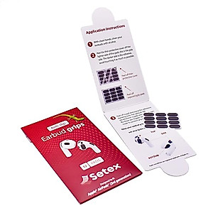 Setex Gecko Grip Anti-Slip Grip Pads Designed for Apple AirPods Gen 3 [Fits in Charging Case] Maximum Sweat Performance (12 Pads)