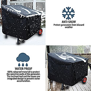 ZTTXL Generator Tent Running Cover, Ultra Heavy Duty Tarpaulin Enclosure, Outdoor Portable All-Weather Generator Rain Shelter for Most 3500w-12000w generators（The New）