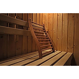 Kütral Sauna Backrest -Made of Canadian Red Cedar - Ergonomic S-Shape - 2 Complimentary Towels Included