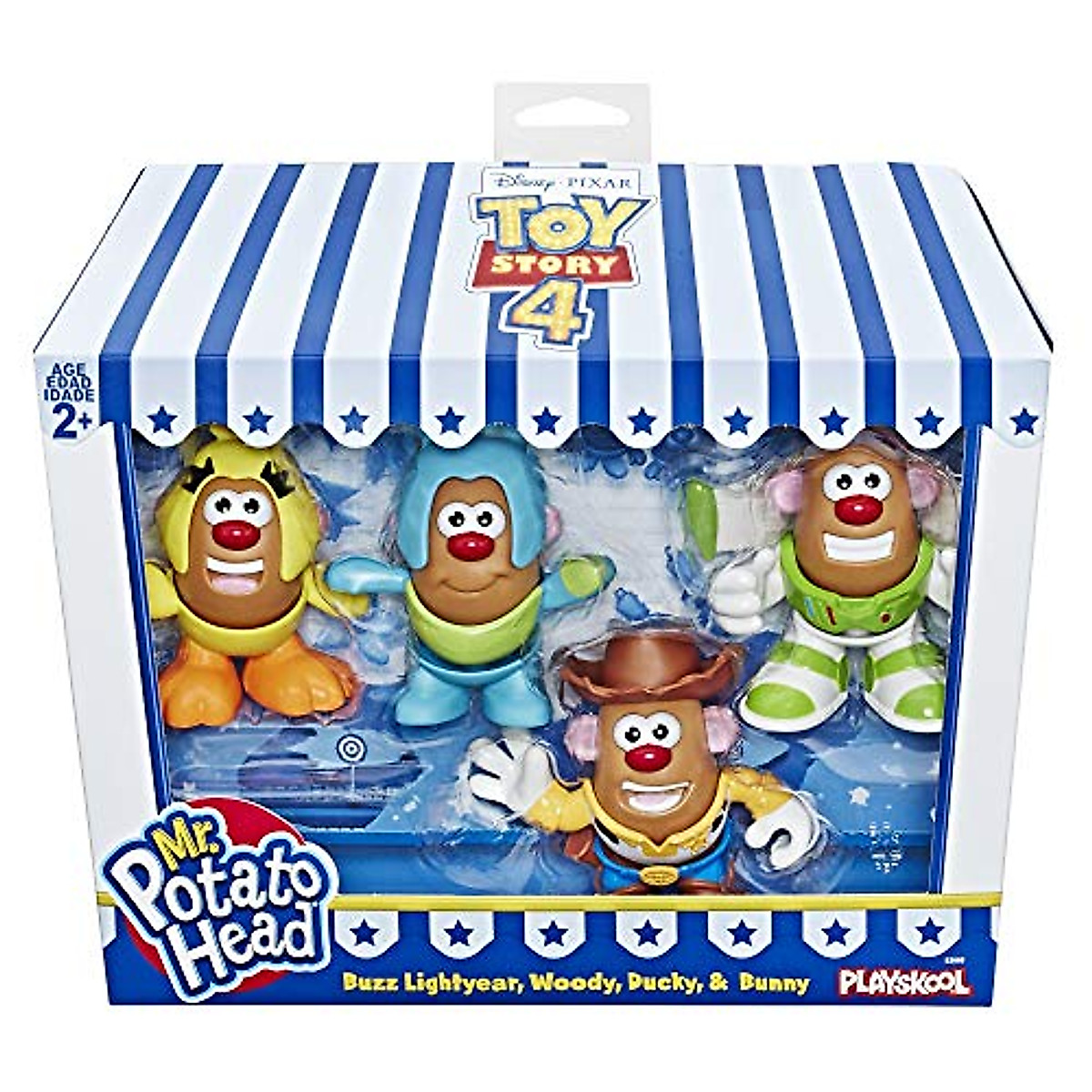 Potato Head Mr Disney/Pixar Toy Story Mini 4 Pack Buzz, Woody, Ducky, Bunny Figures Toy for Kids Ages 2 & Up (E3065)