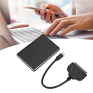 SSD Adapter Box Kit, Top and Bottom Cover Construction 10Gbps Transfer, Aluminum Material Lightweight and Durable, MSata to SATA HDD SSD Suitable for Windows