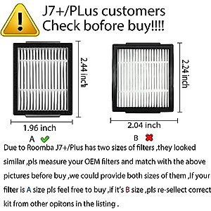 DrAer 19 Pcs Replacement Parts Compatible with iRobot Roomba i7 i7+ i3 i3+ i4 i4+ i6 i6+ i8 i8+ j7 j7+/Plus E5 E6 E7 Vacuum Cleaners
