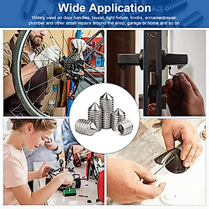 MroMax 30Pcs M5 x 16mm Tip Set Screw, 304 Stainless Steel Internal Hex Allen Head Drive Cup Point Screws Silver Cone Point Socket Grub Screws for Towel Rack Door Knob