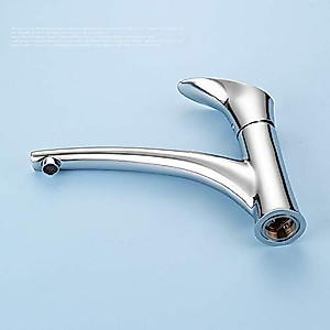TOPSANTY Kitchen & Bath Fixtures Taps Faucet,Copper Kitchen Faucet Single Hole Hot and Cold Sink Basin Switch Valve