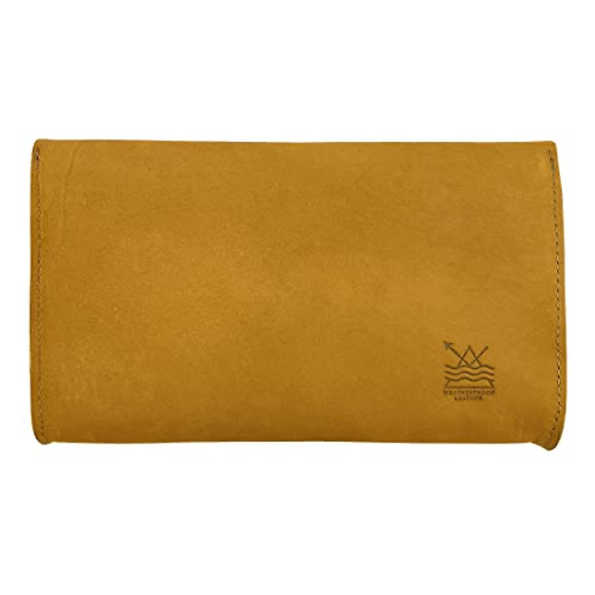 Weatherproof Leather, Clutch Bag Handmade from Suede Leather - Old Tobacco