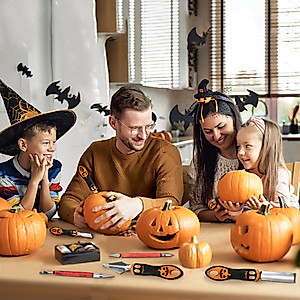 YAIBA Halloween Pumpkin Carving Kit Professional Heavy Duty Carving Set Stainless Steel Double-Side Sculpting Tool Carver Knife for Halloween