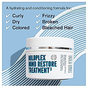 BoldPlex 3 Hair Mask - Deep Conditioner Protein Treatment for Dry, Damaged Hair - Conditioning Moisturizer Products for Curly, Bleached, or Frizzy Hair - Vegan & Cruelty Free - 6.76 Fl Oz