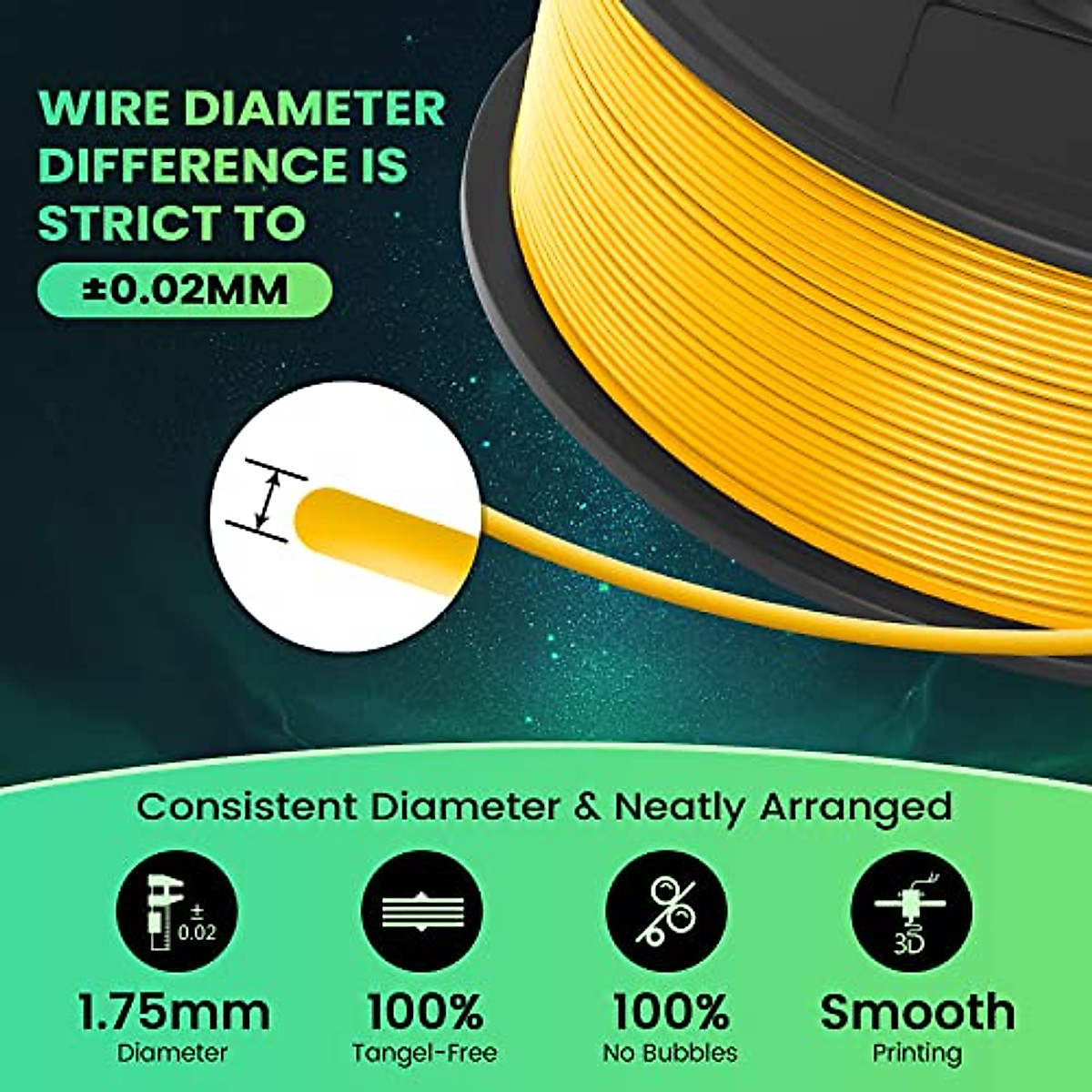 2500g 3D Printer Filament Bundle Multicolor, SUNLU ABS Filament&SUNLU META Filament, 10 Pack+8 Pack