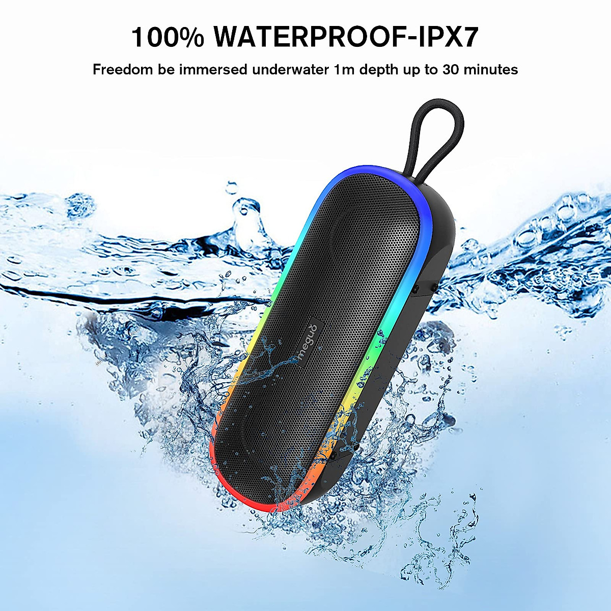 Bluetooth Speakers,IPX7 Waterproof Speaker with 20W Powerful Sound,Portable Wireless Speakers with Extral Bass,for Beach Pool Camping Outdoors,Christmas/Birthday Gift for Men,Women,Friends