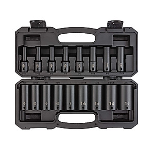 TEKTON 1/2 Inch Drive Deep 6-Point Impact Socket Set, 17-Piece (5/16-1-1/4 in.) | SID92305