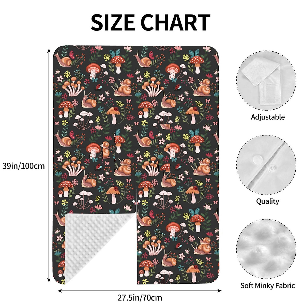 Mcewoel Mushroom Car Seat Cover for Baby in Winter Summer, Nursing Cover for Mom, Mushroom Baby Stuff