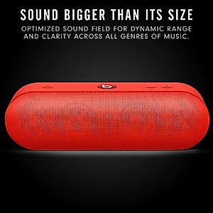 Beats Pill+ Plus Portable Wireless/Bluetooth Speaker in Red (Comes with Charging Cable)