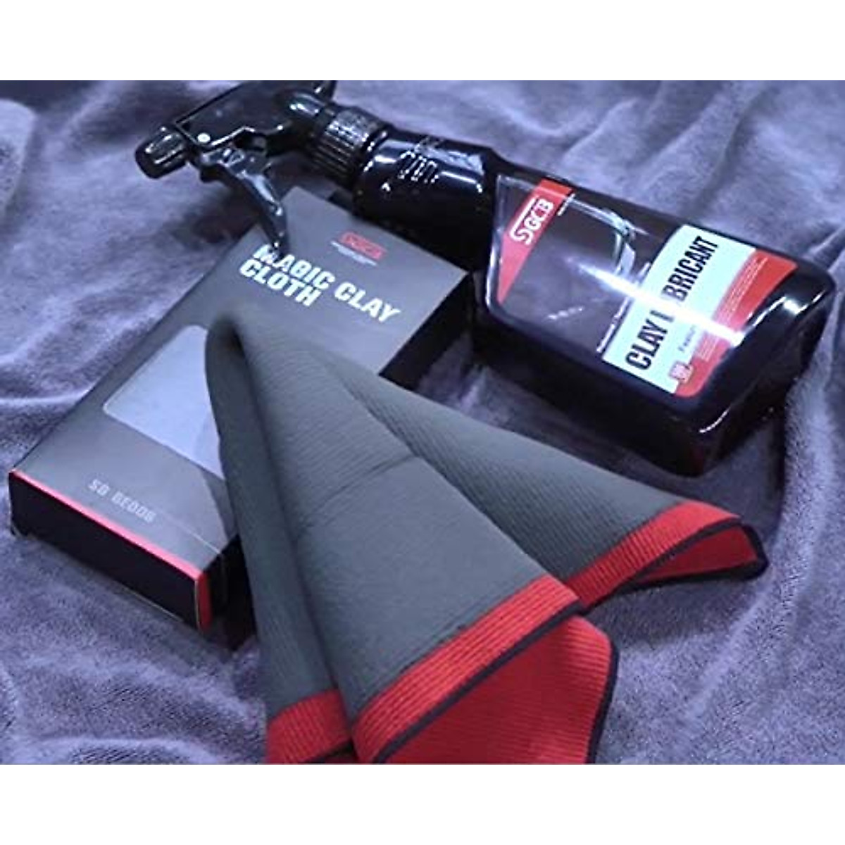 SGCB Magic Moya Clay Bar Towel, Super Powerful Volcanic Mud Clay Microfiber Claying Bar Towel Fine Grade Nano Clay Bar Cloth Surface Pre Auto Detailing Quick Eliminating Boned Contaminants