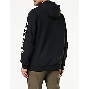 CarharttMenLoose Fit Midweight Logo Sleeve Graphic SweatshirtBlackMedium