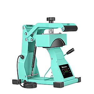 Hat Heat Press Machine for Caps with 2pcs Interchangeable Platens(6.7"x3.8", 6.7"x2.5"), Cap Heat Press for Stuctured Hats and HTV Iron On and Sublimation Projects, Heat Transfer Printing for Caps