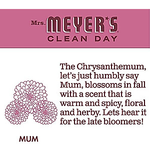 MRS. MEYER'S CLEAN DAY Liquid Dish Soap, Biodegradable Formula, Mum, 16 Fl Oz. (Pack of 3)