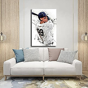 ChicReed Judge Baseball Poster 1 Canvas Wall Art Decor Print Picture Paintings for Living Room Bedroom Decoration Unframe:12x18inch(30x45cm)