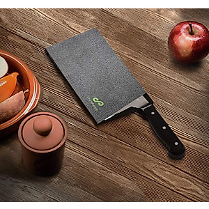 EVERPRIDE Butcher Chef Knife Edge Guard - Wide Knives Blade Edge Protectors - Meat Cleaver Knife Sheath - BPA-Free Chef Knife Cover Fits Blades Up To 8” x 4” – Knives Not Included