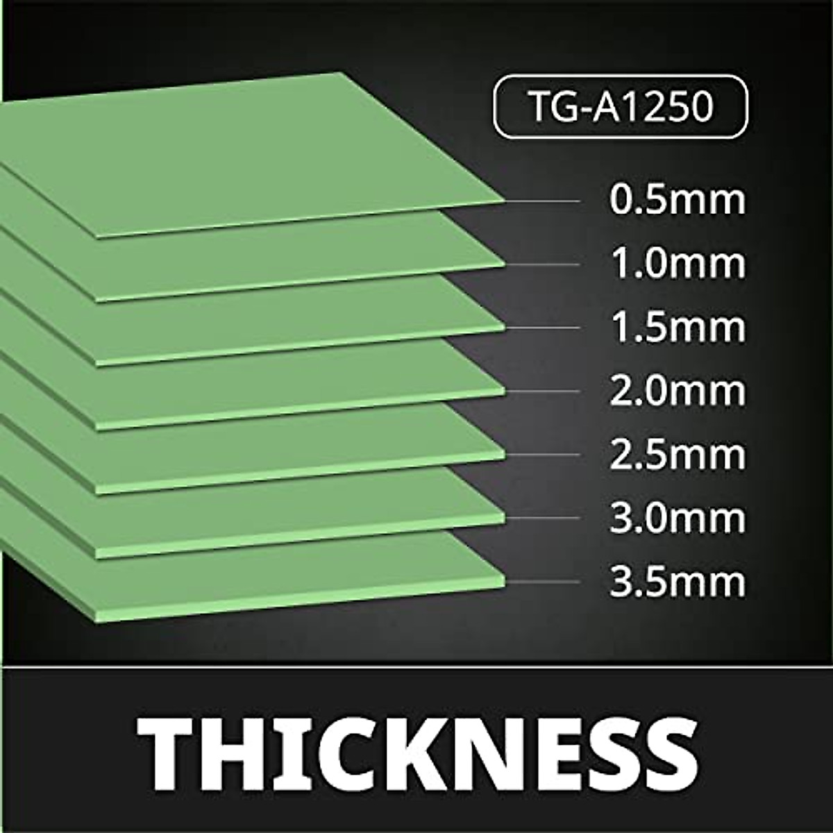 T-Global Technology Thermal Pad 12.5 W/mK, 298X298X3.0mm, TG-A1250 High Thermal Conductivity, Heat Sink Cooling Pad, for PC Laptop/GPU/CPU, Electrical Insulation