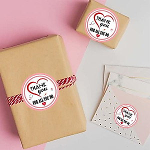 YOUOK Healthcare Workers Thank You Sticker,1.5 inch Thank You for All You Do Healthcare Workers Labels for Nurses,Doctors EMTs Essential Workers,Gift Card Set with Envelopes (500 Pcs)