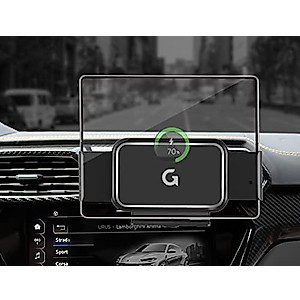Gaze Wide H Wireless Car Charger for Galaxy Z Fold 3, Fold 4, iPhone 13 Pro Max, Landscape Smartphone Mount, 15W Qi Fast Charging, Dashboard Air Vent Mount