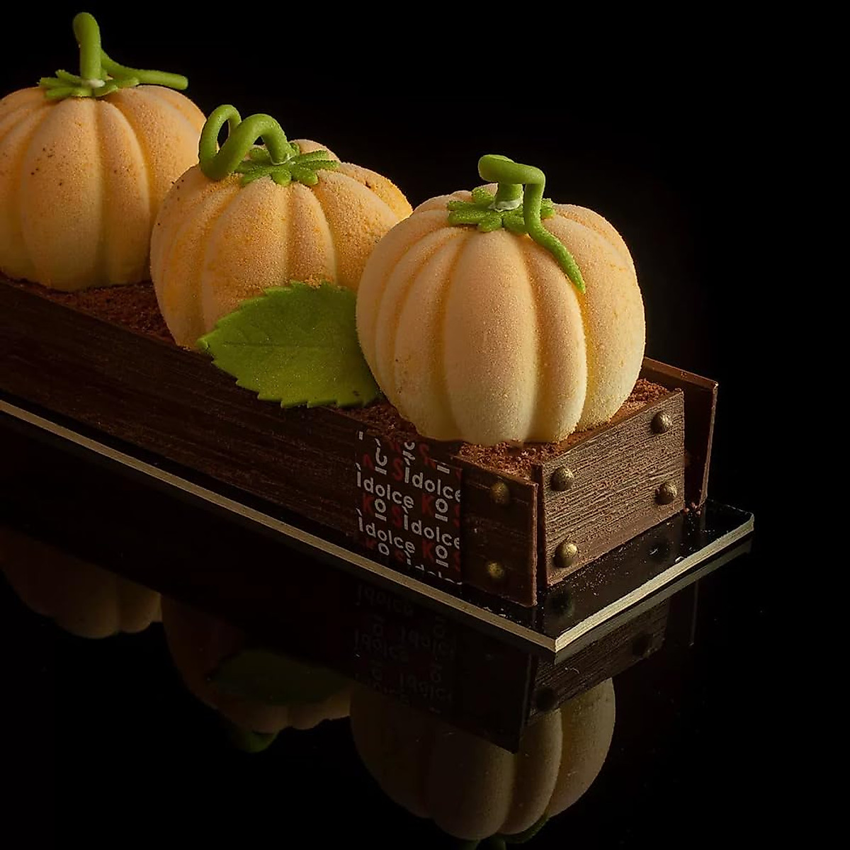 EchoDone Pumpkin Silicone Mold 6 Cavities Cupcake Baking Pan Mousse Tray Molds Kitchen Cake Decoration Fondant Mold for Halloween