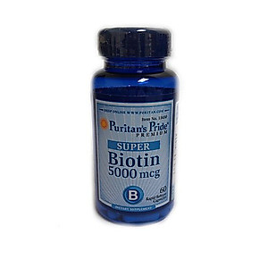 Puritans Pride Biotin 5,000 mcg 60 Softgels Skin Hair Nails