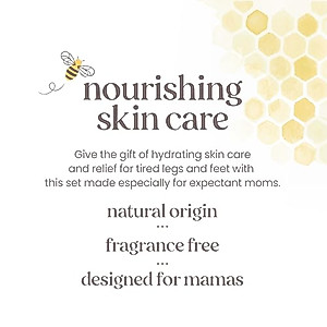 Burt's Bees Pregnancy Essentials Gifts Set, 3 Giftable Baby Shower Products & Must Have Baby Registry Items, Nourishing Skincare - Mama Belly Butter, Original Lip Balm, Leg & Foot Cream