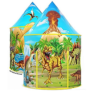 Dinosaur Kids Tent Pop Up Play Tent for Kids, Extraordinary Dinosaur Toys & Gifts for Kids Boys & Girls, Playhouse for Children Indoor and Outdoor Games (Dinosaur Tent)