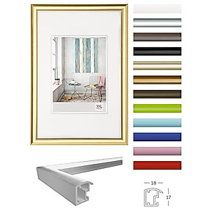 walther design Picture Frame Black 40 x 60 cm Twin Pack, Trendstyle Plastic Frame KP460BD