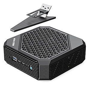 MINISFORUM Neptune Series HX77G Mini PC AMD Ryzen 7 7735HS Desktop Computer, DDR5 32GB RAM+1TB SSD, 2X HDMI & 2X USB4 Quad Outputs, AMD Radeon RX 6600M Discrete Graphics Small PC