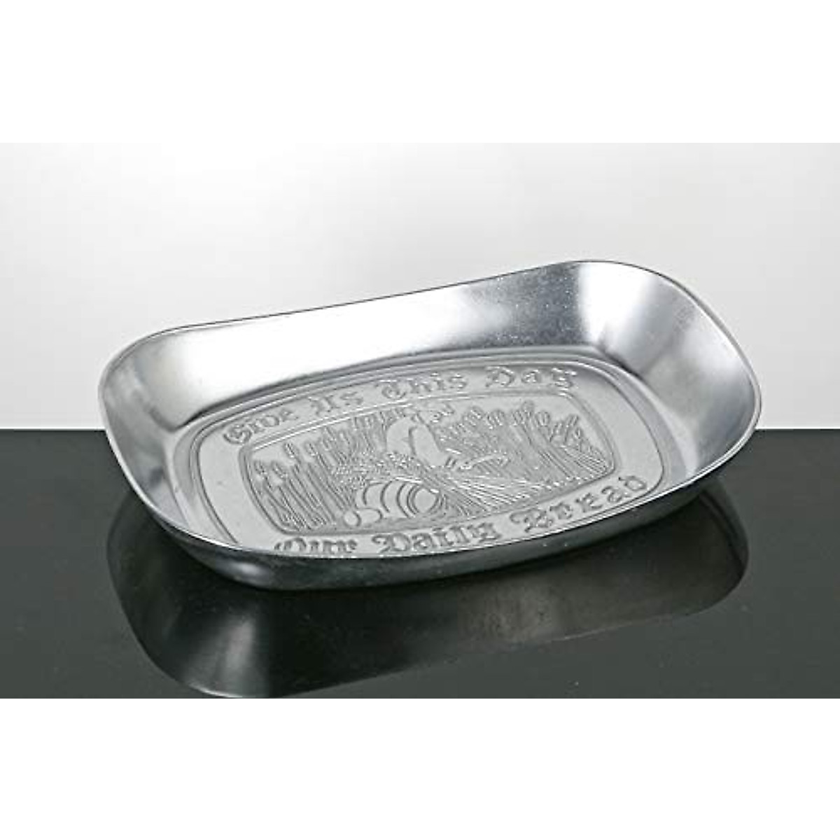 Aluminum Tray - for Bread, Keys, Phone, Jewelry, Watch, Wallet, Trinket, 8.75 Inches, Durable Rectangular Retro Trays