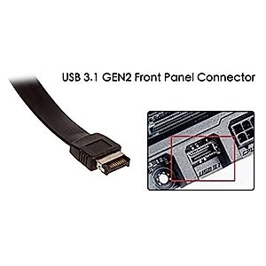 EZDIY-FAB USB 3.1 Front Panel Header to USB-C Type-C Female Extension Cable-15inch -45cm (Speed up to 10 Gbps)
