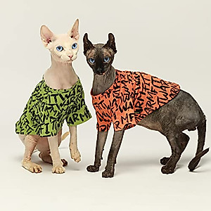 Fitwarm Sleeve Dog Shirt, Summer Clothes for Puppy Small Dogs Cats Kitten Pet, Casual Dog T Shirt Apparel Clothing Outfits, 100% Cotton, Green, Small