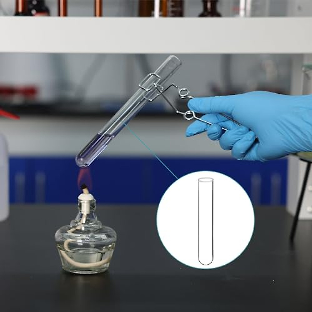 StonyLab 200 Pack Borosilicate Glass Round Bottom Test Tubes, 12 mm OD X 75 mm Length (200 Pack)