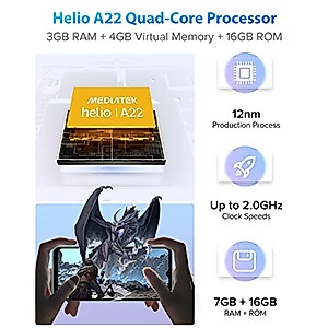 Ulefone Note 14 (2022) 4G Unlocked Smartphone, 6.52" Waterdrop Incell Full- Screen, Android 12, 4500mAh Battery, 7GB RAM Helio A22, 8MP Dual Camera, Type-C, Slim Design, Unlocked Cell Phones - Purple