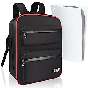 AKOZLIN Game Storage Bag Backpack Travel Carrying Case for PlayStation 5 PS5/PS4/PS4 Pro/Xbox Headset Game Charger Accessories