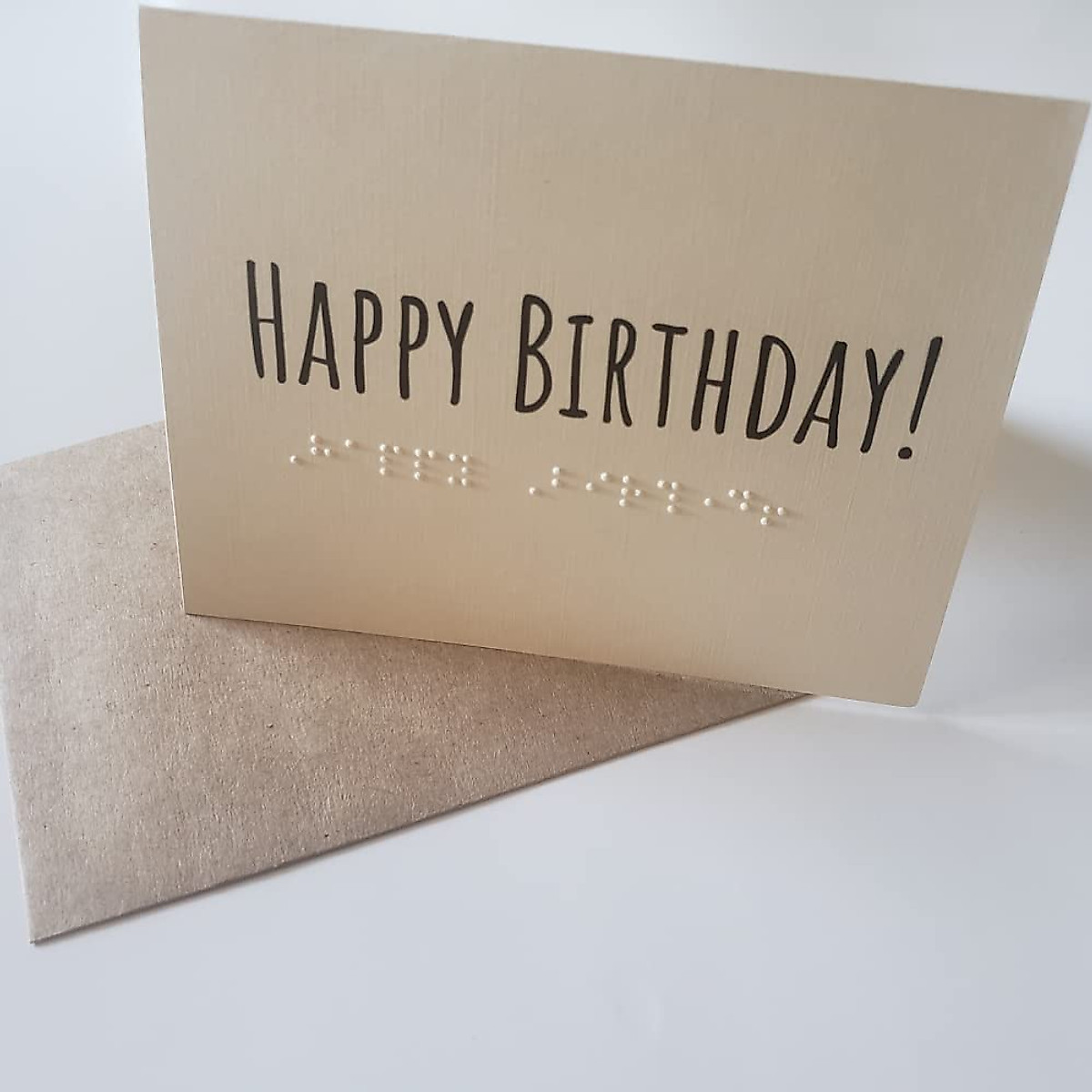 Braille Greeting Card Happy Birthday Blind Low Vision Card for Men Women Kids A2